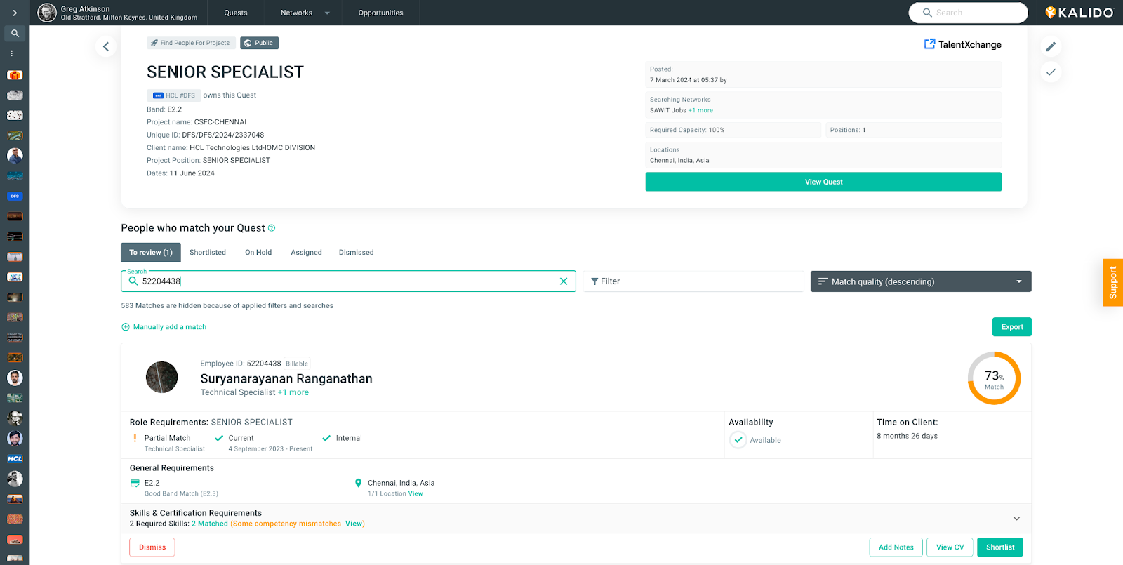 Internal Talent Marketplace – Help Centre - Kalido